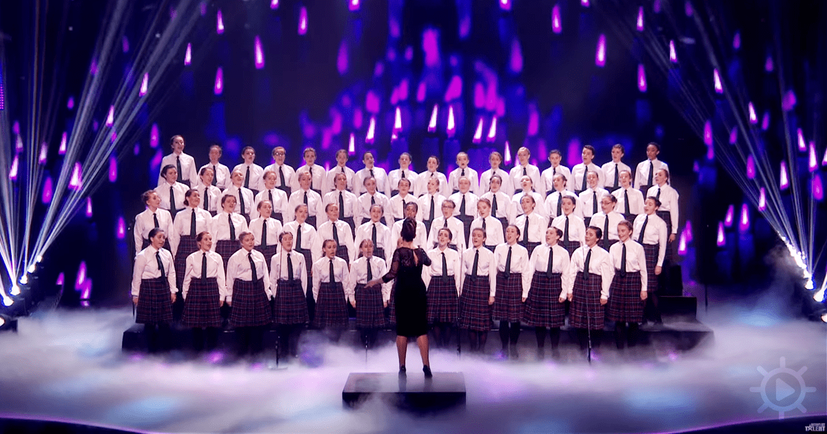 60 girls line up the stage to sing “Ave Maria” and it’s shockingly good!