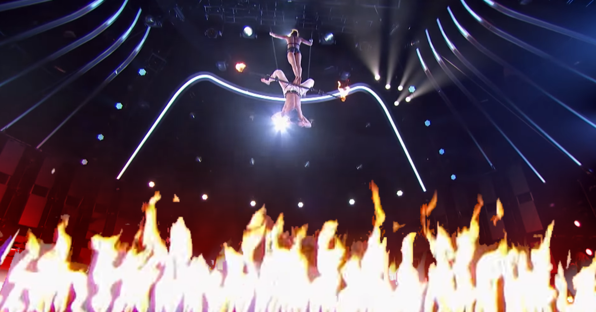 AGT: Blind acrobat drops wife in mid-air and she plummets to the floor ...