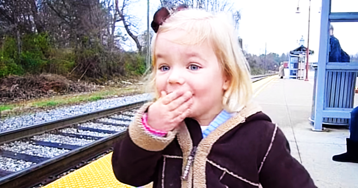 Excited Girl Can’t Wait For Her First Train Ride, Her Breathless Joy ...