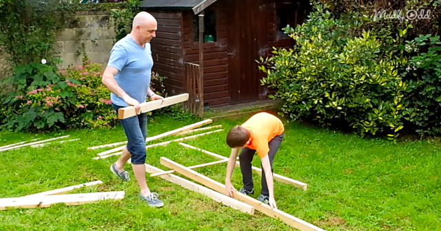 Boy Recreates Leonardo DaVinci’s Self-Supporting Bridge In His Backyard