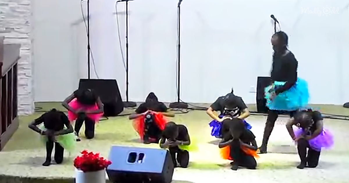 Girls in Tutus Perform Dance to “You Raise Me Up” at Church