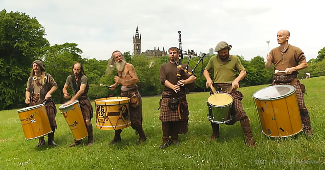 Tribal drummers perform incredible routine