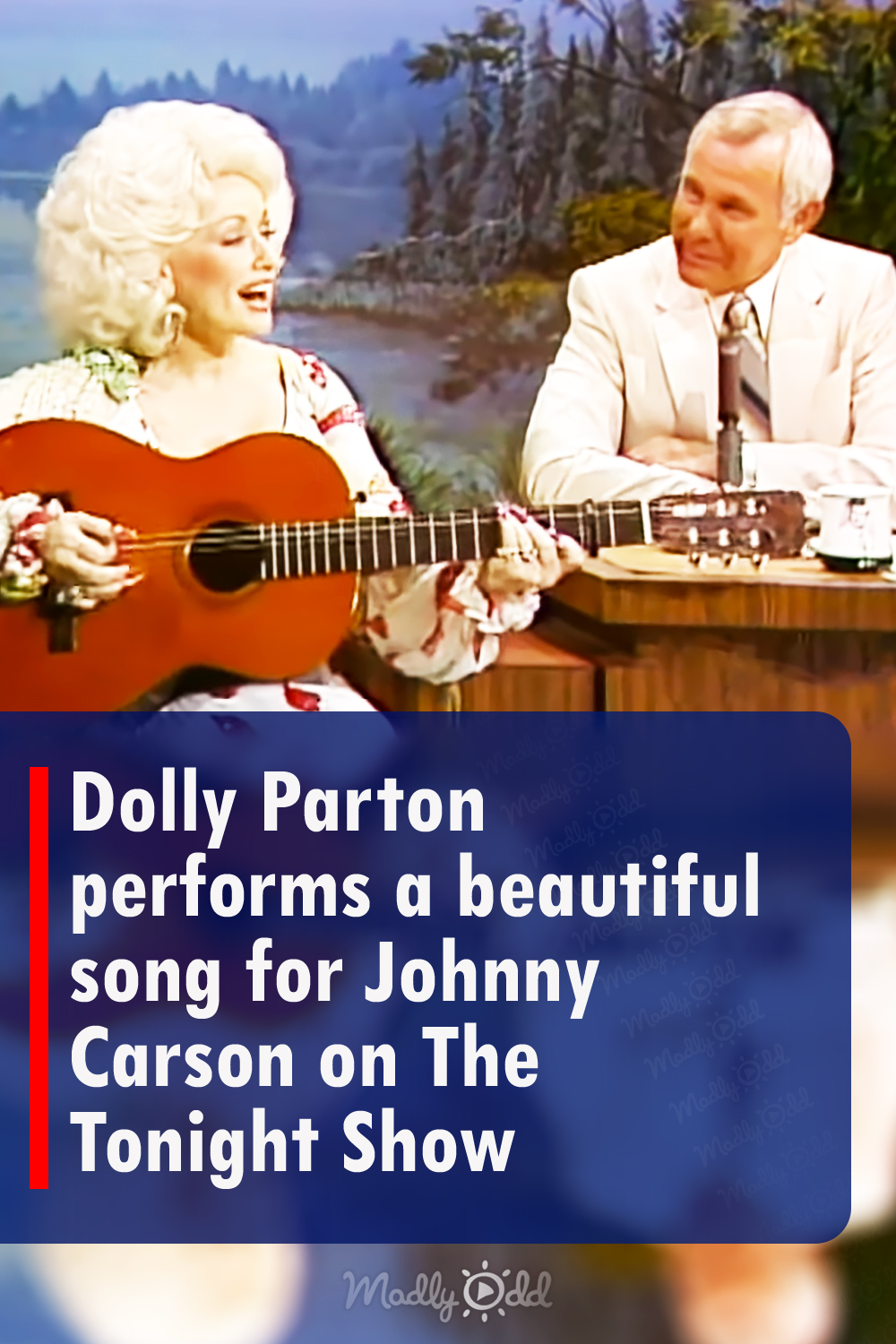 Dolly Parton performs a beautiful song for Johnny Carson on The Tonight ...
