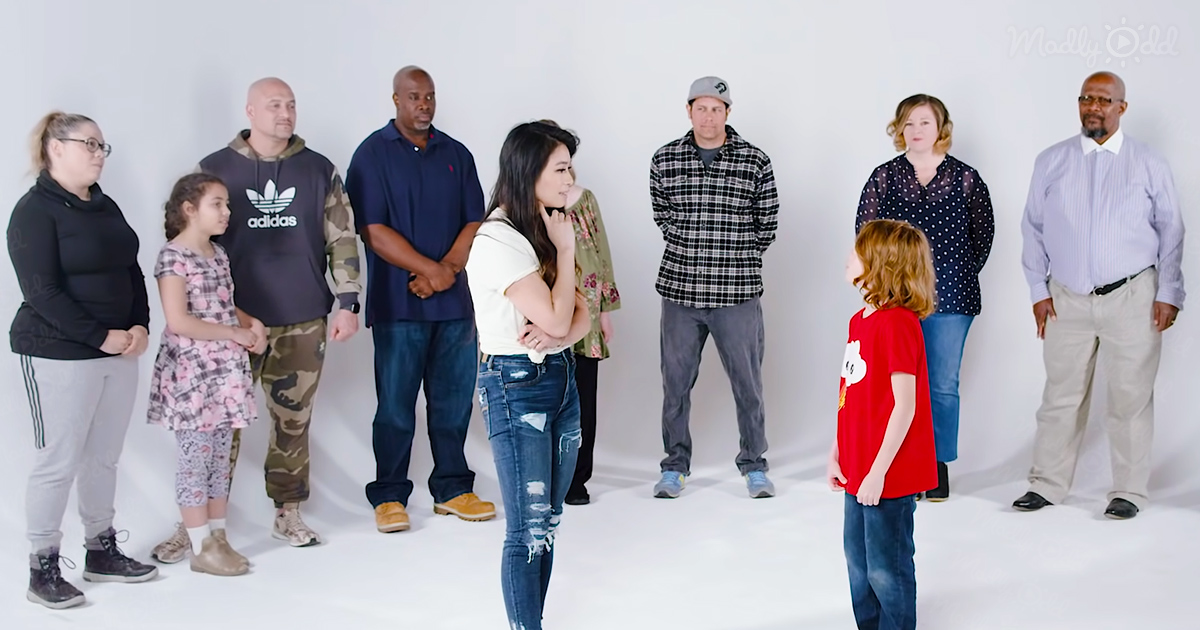 People try to pick out kids’ real parents from a lineup – Madly Odd!