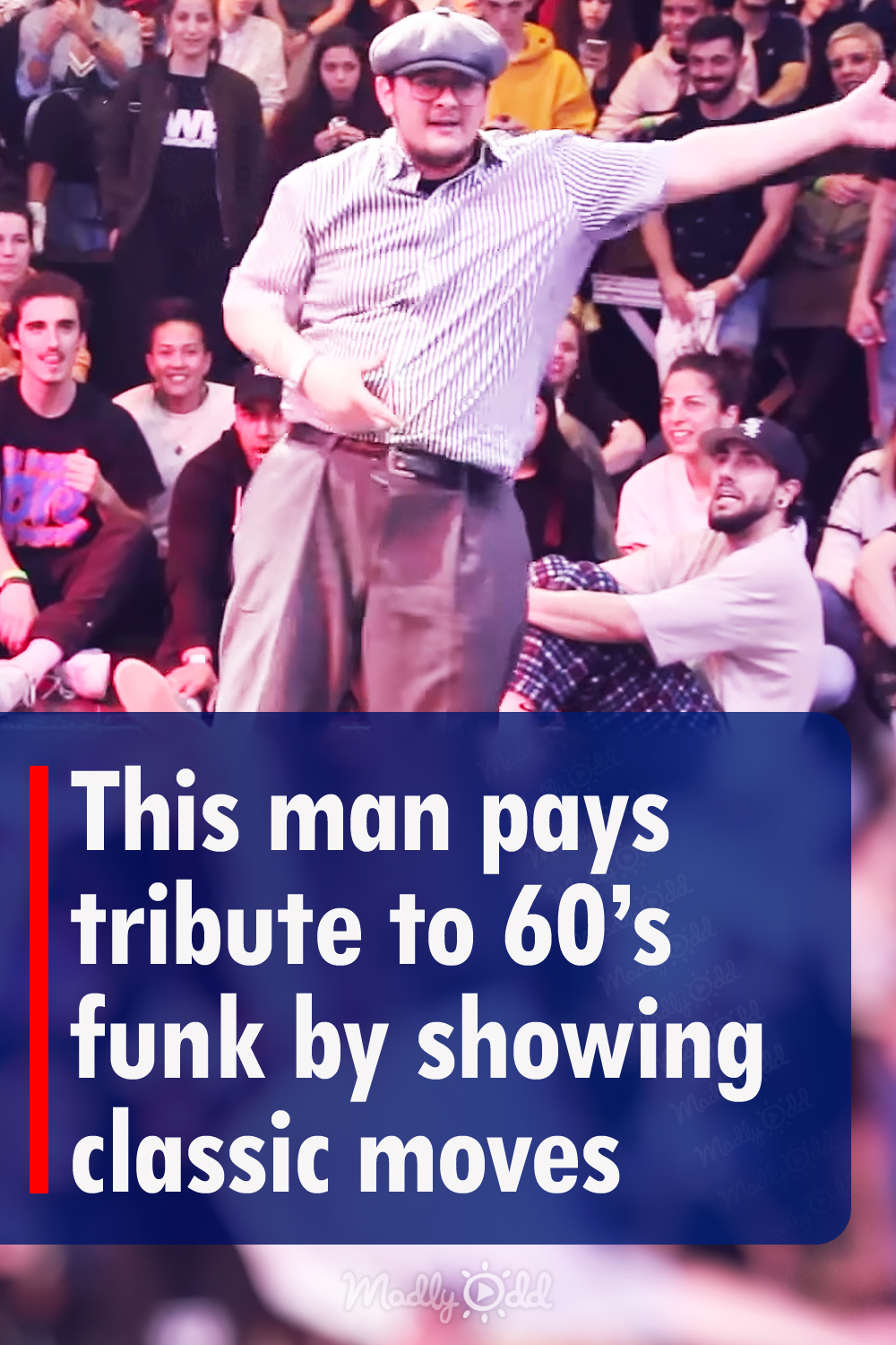 This man pays tribute to 60’s funk by showing classic moves