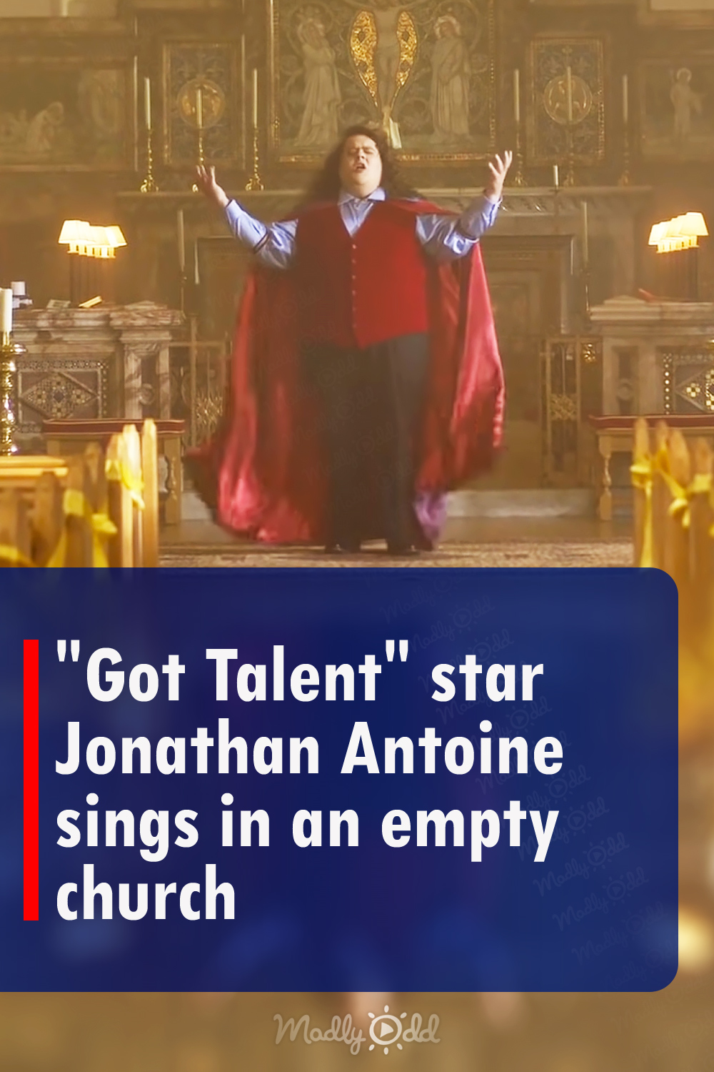 “Got Talent” star Jonathan Antoine sings in an empty church