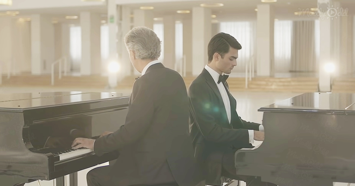 Andrea Bocelli and his son Matteo Bocelli perform ‘Fall On Me’