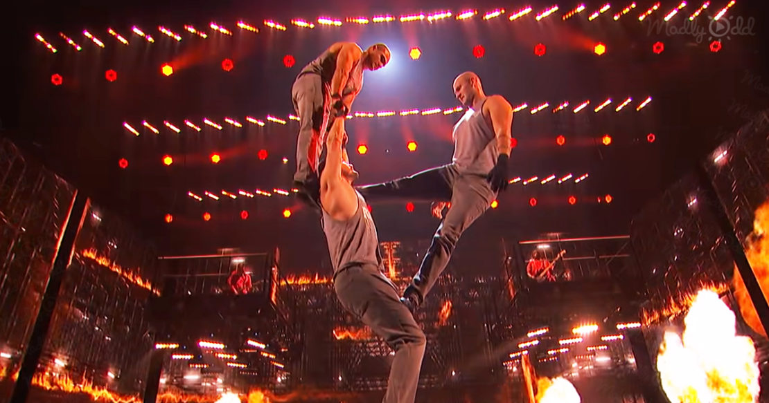 When he did that backward flip hand-to-hand with his partner, that was ...