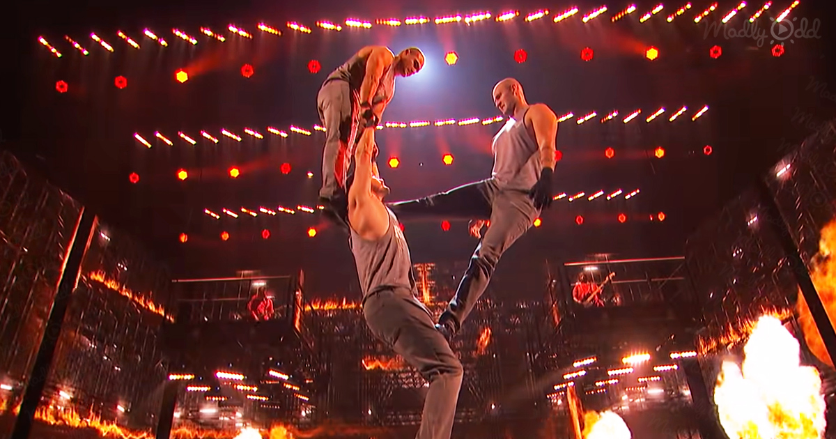 When he did that backward flip hand-to-hand with his partner, that was ...