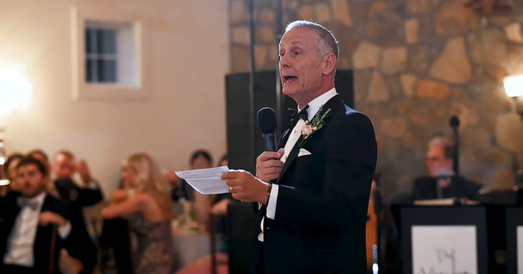 Bride’s dad makes a toast that has wedding guests laughing and crying ...