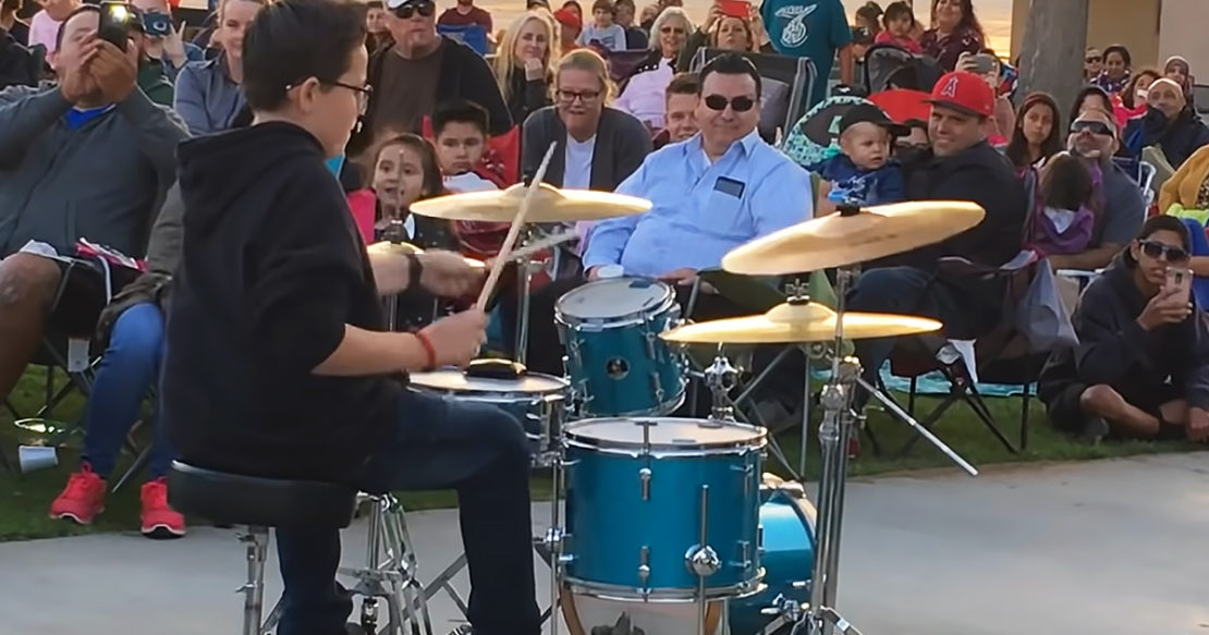 Student challenges teacher to epic drum battle and sparks fly – Madly Odd!
