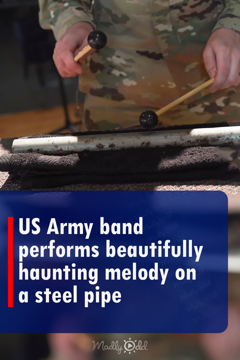 US Army band performs beautifully haunting melody on a steel pipe ...