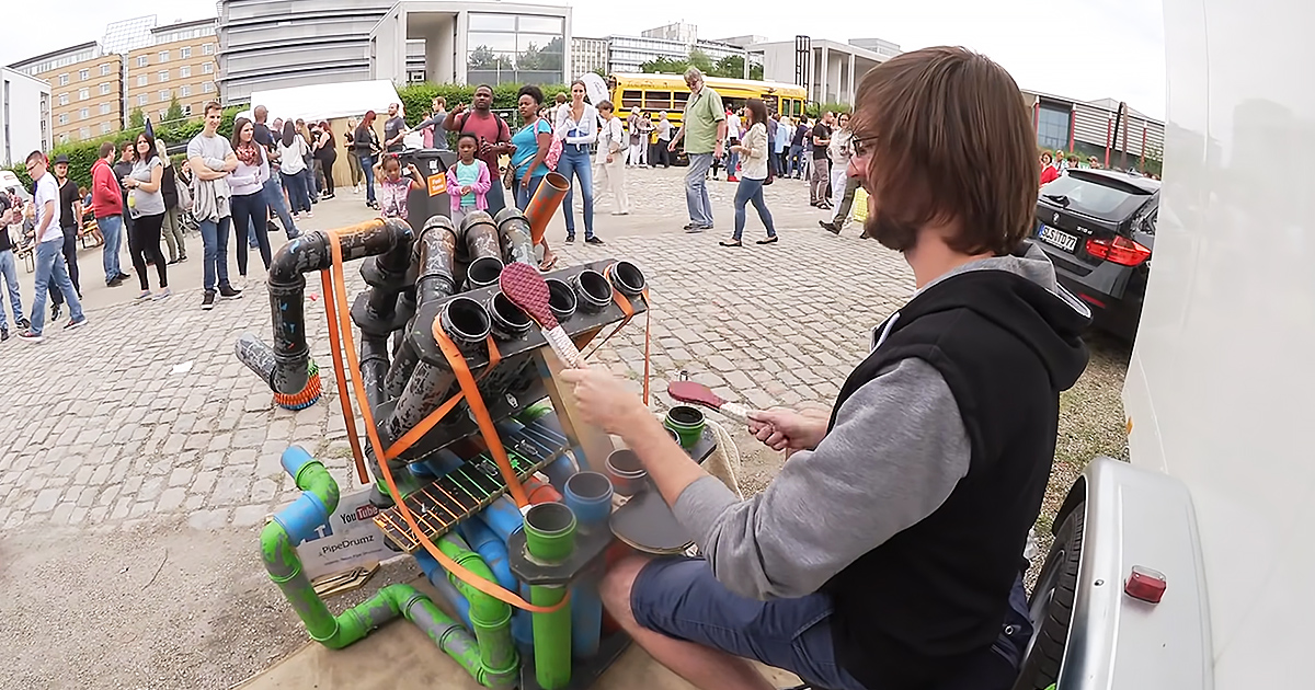 Pipe drummer plays both rhythm and melody in riveting street ...