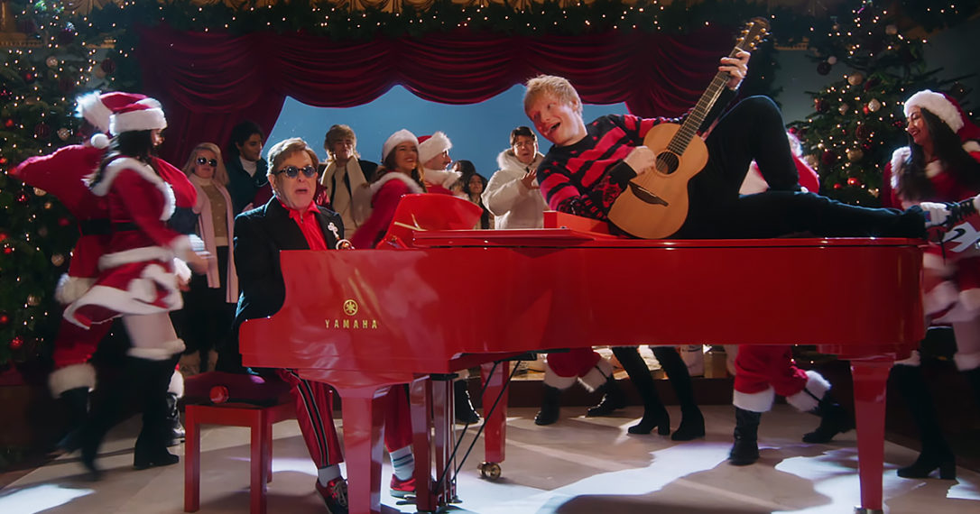 “Merry Christmas” from Elton John and Ed Sheeran is the music video of ...