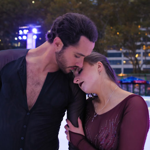 Team U.S.A. ice dancers perform passionate routine at public park ...
