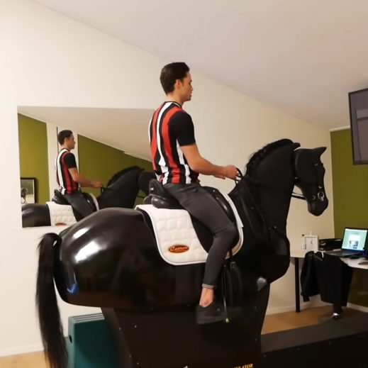 Trade-in your boring exercise equipment for this horse simulator