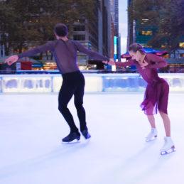 Team U.S.A. ice dancers perform passionate routine at public park