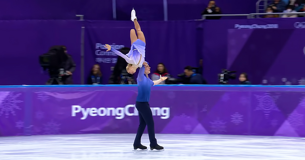 Figure skating couple performs awe-inspiring routine at Winter Games