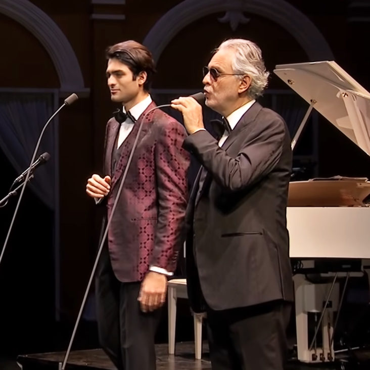 Andrea Bocelli and Matteo Bocelli beautifully sing 'Fall on Me'