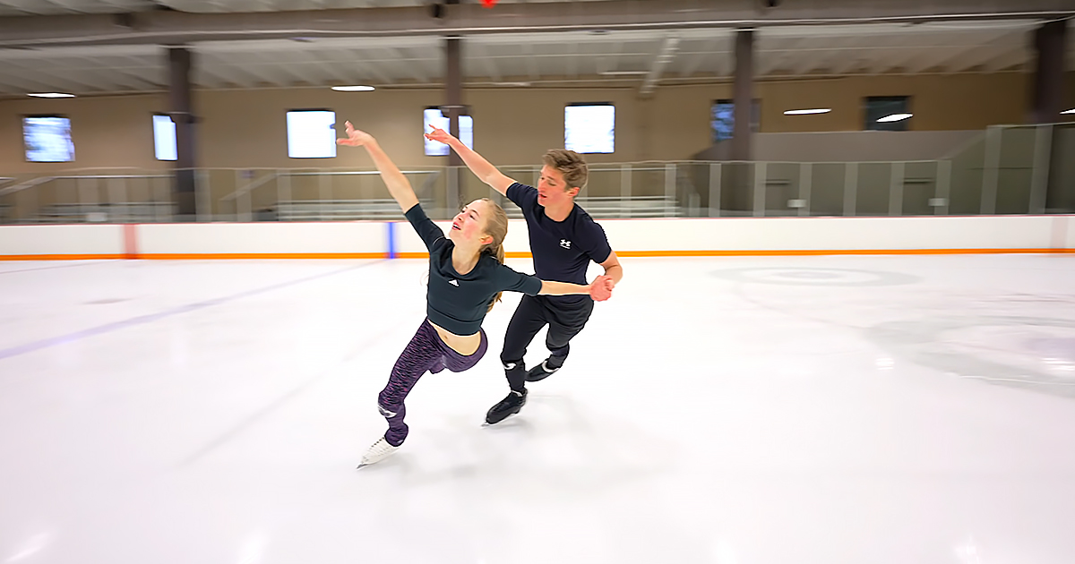 Figure skaters perform astounding routine, filmed by expert drone pilot