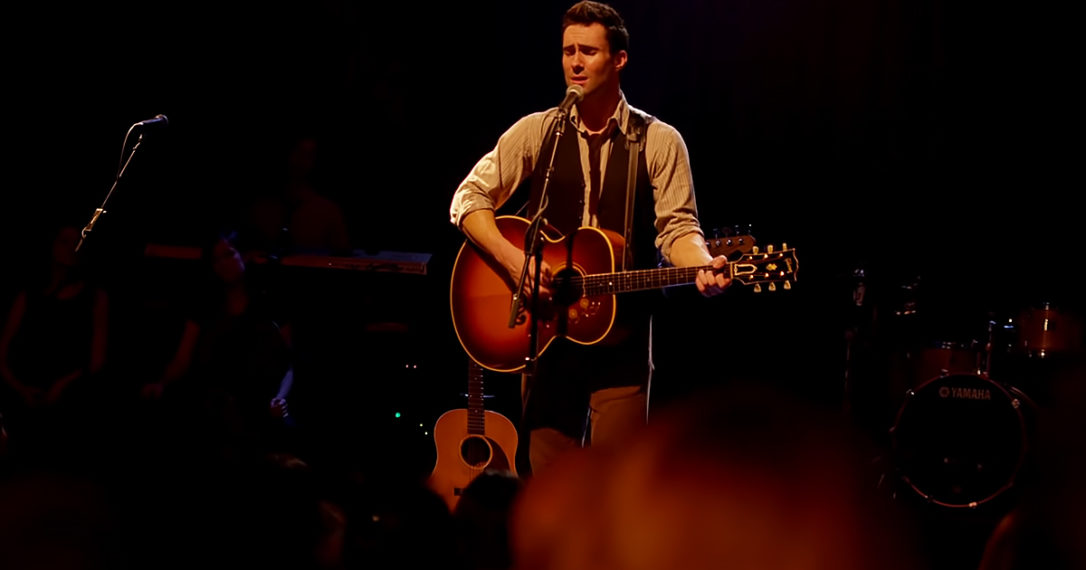 Adam Levine sings moving rendition of ‘Lost Stars’ in intimate venue