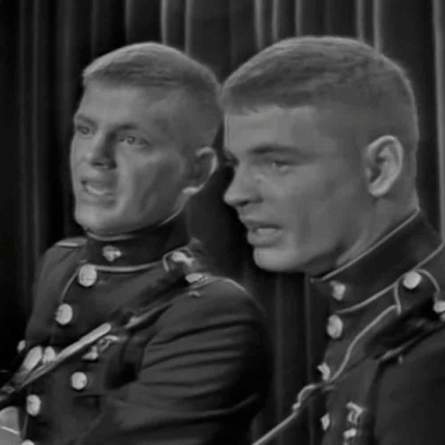 The Everly Brothers delight dressed to the nines in their Marine ...