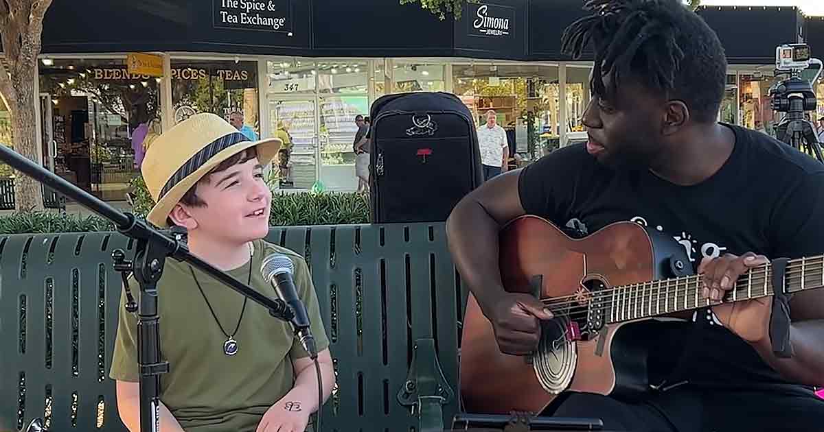 This young boy only sings old songs