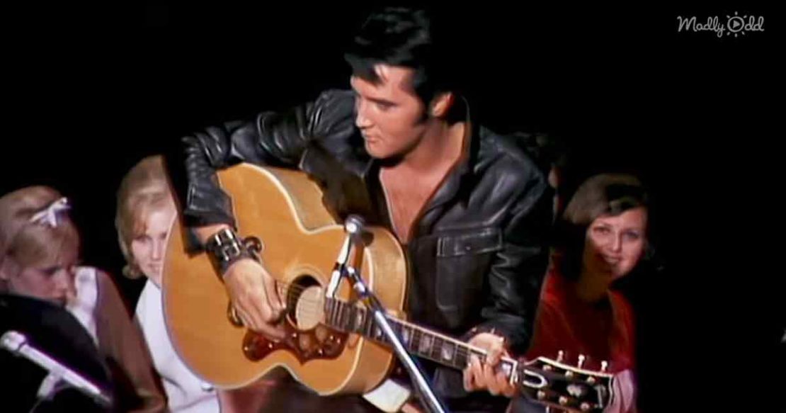 Elvis Presley performs “Love Me” at black leather sit-down show – Madly ...
