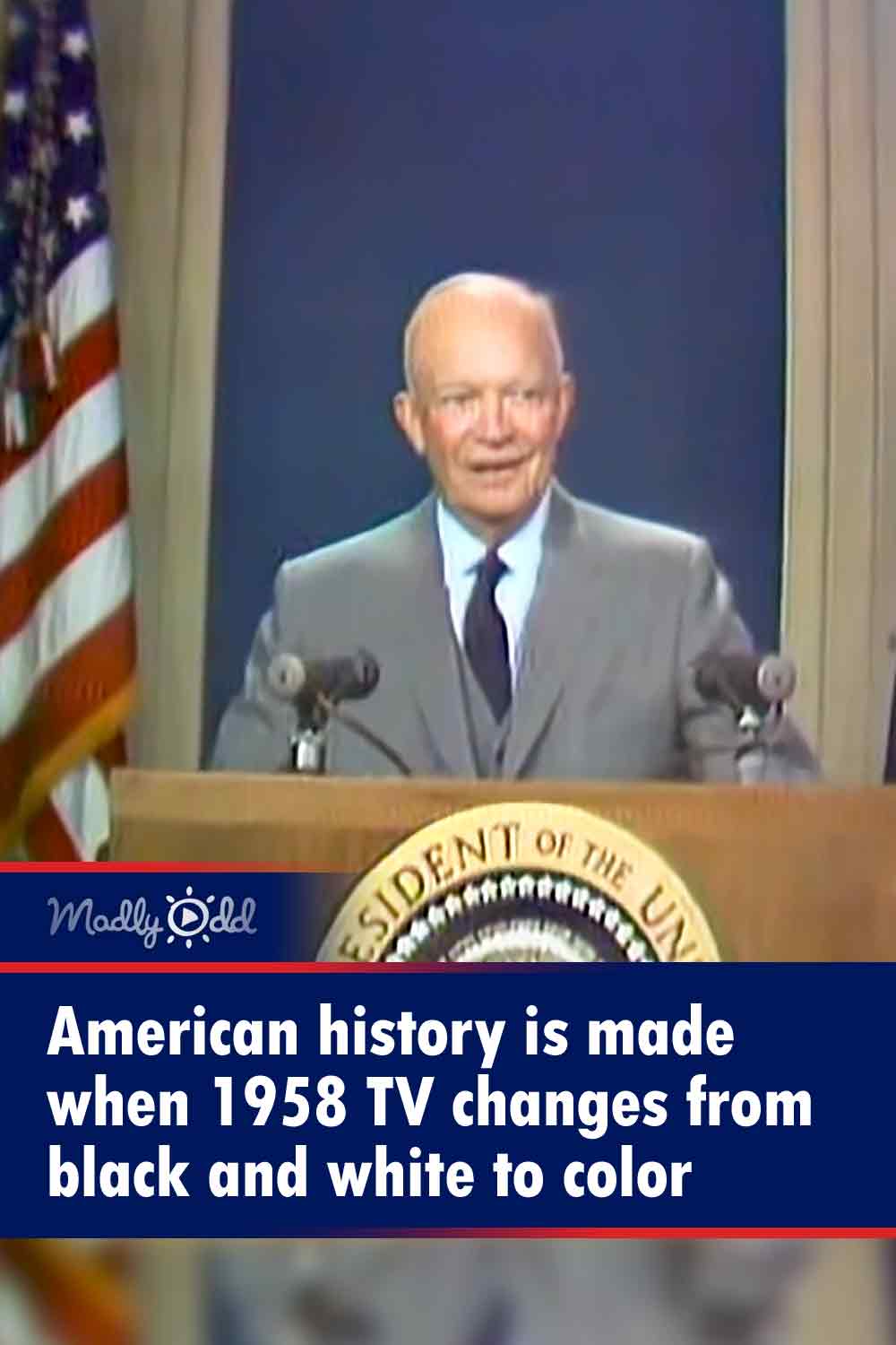 American history is made when 1958 TV changes from black and white to ...