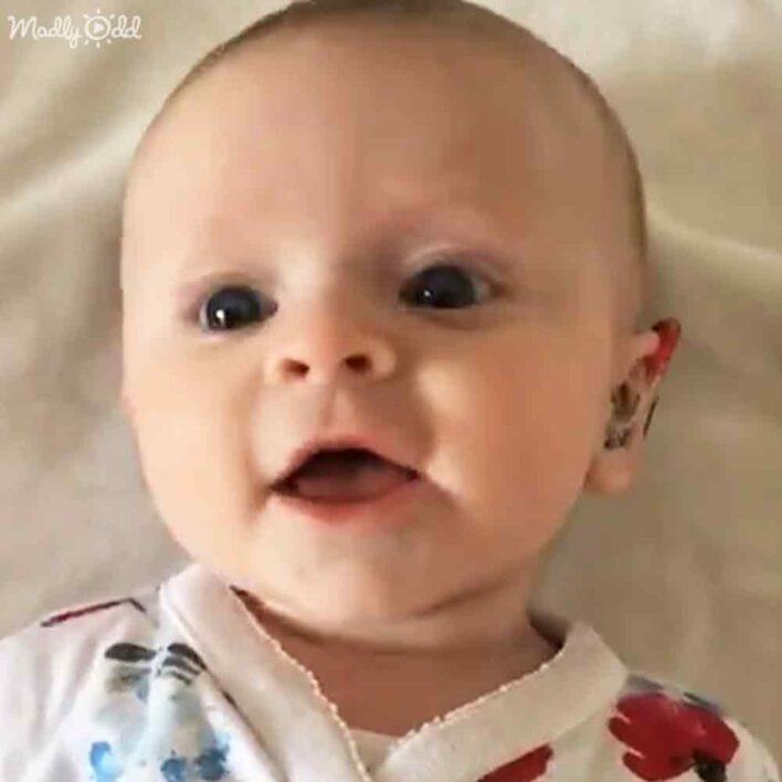Deaf baby squeals with joy hearing her mom’s voice for the 1st time ...