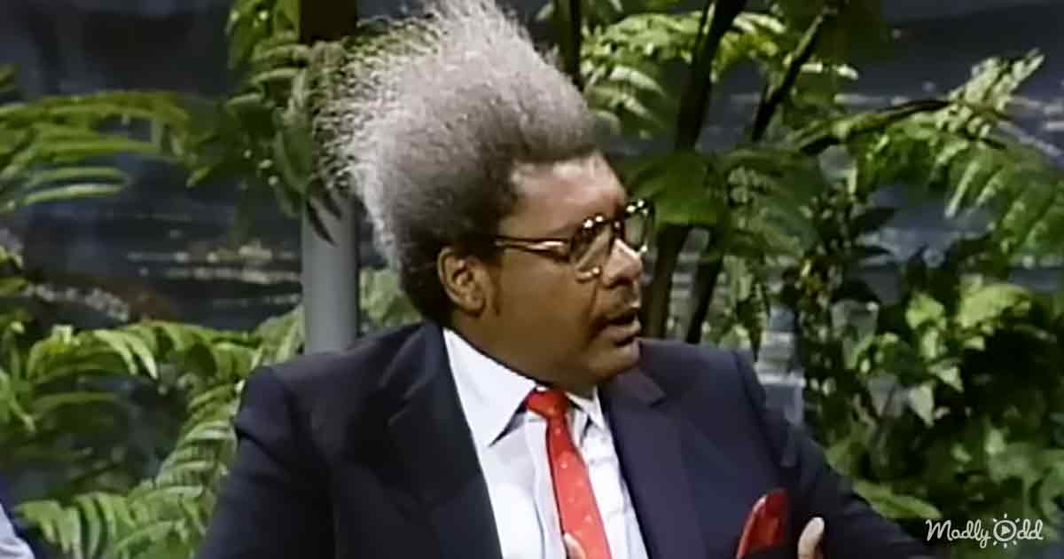 Johnny Carson gets his hair done for guest Don King – Madly Odd!