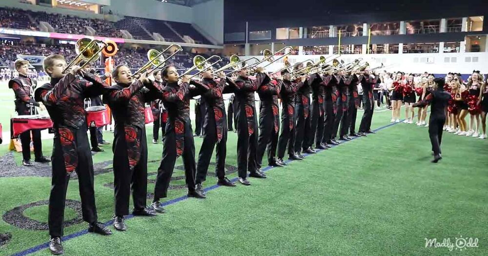 Mind blowing marching band routine involves trombones, extreme timing ...