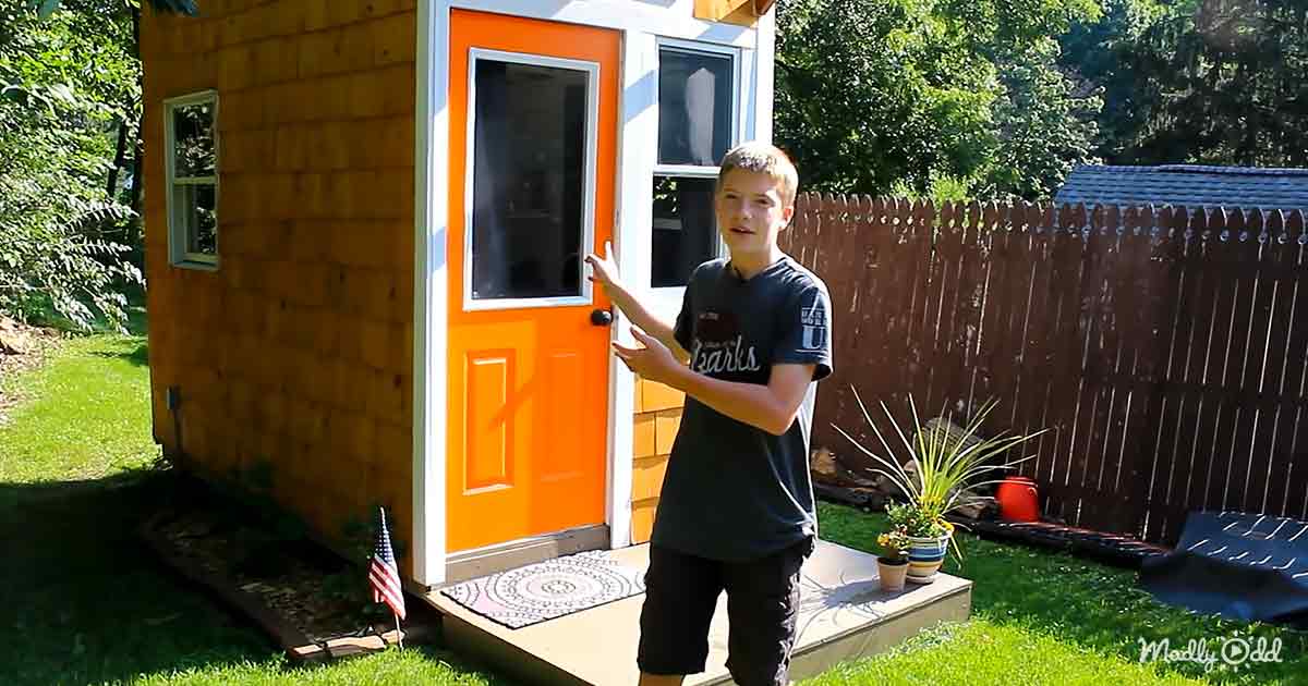 Teenage boy builds tiny house by himself for less than $2k