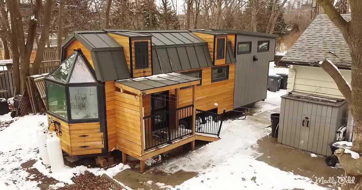 Unique tiny house offers efficient and affordable living for couples