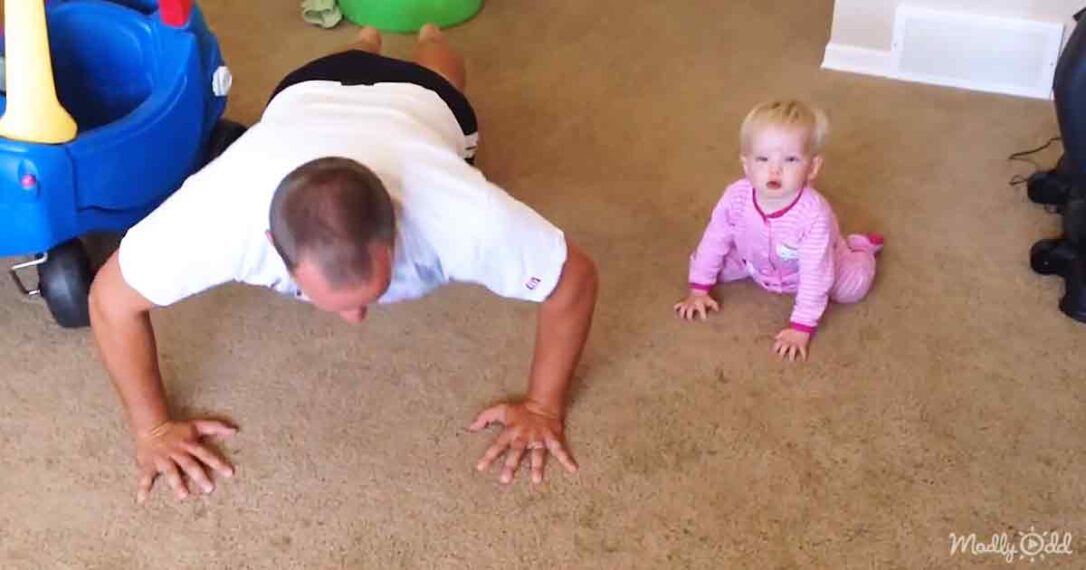 Father-toddler workout routine has us grinning from ear to ear – Madly Odd!