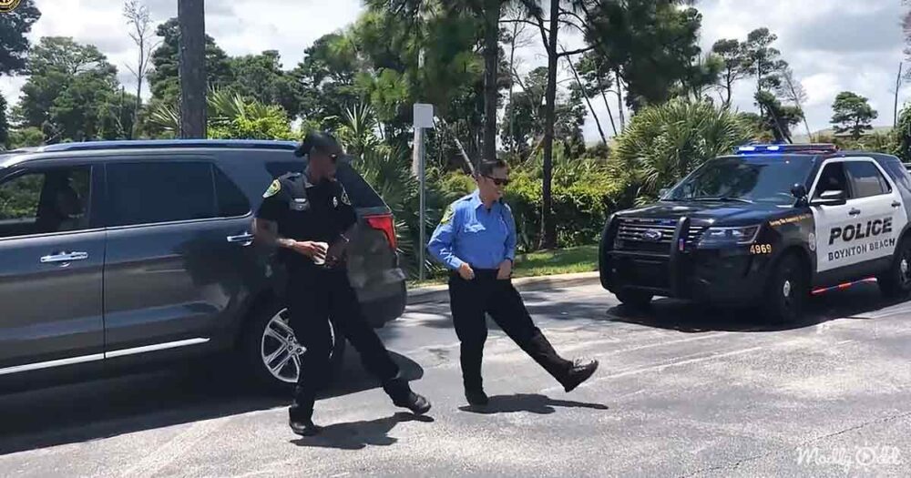 Talented police officers dance to “The Git Up” by Blanco Brown – Madly Odd!