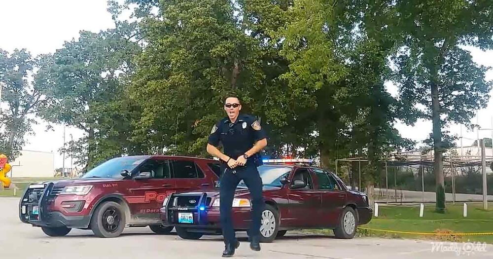 Talented police officers dance to “The Git Up” by Blanco Brown