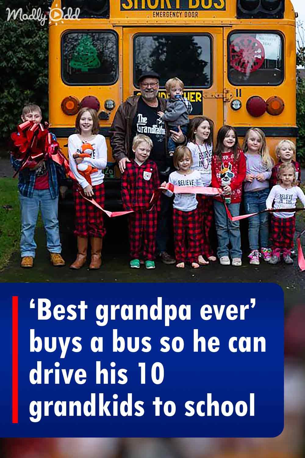 ‘Best grandpa ever’ buys a bus so he can drive his 10 grandkids to ...