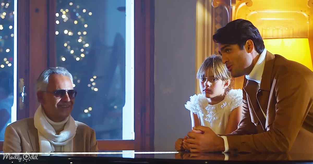 Father, Son, and Daughter Sing Together in Andrea Bocelli’s Christmas Video