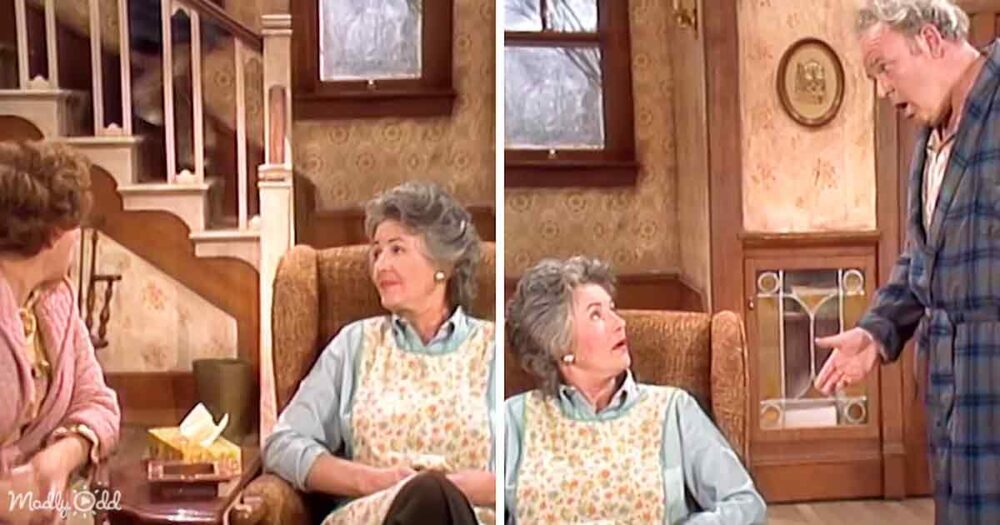 Uh-oh! Cousin Maude sits in Archie Bunker’s chair – Madly Odd!