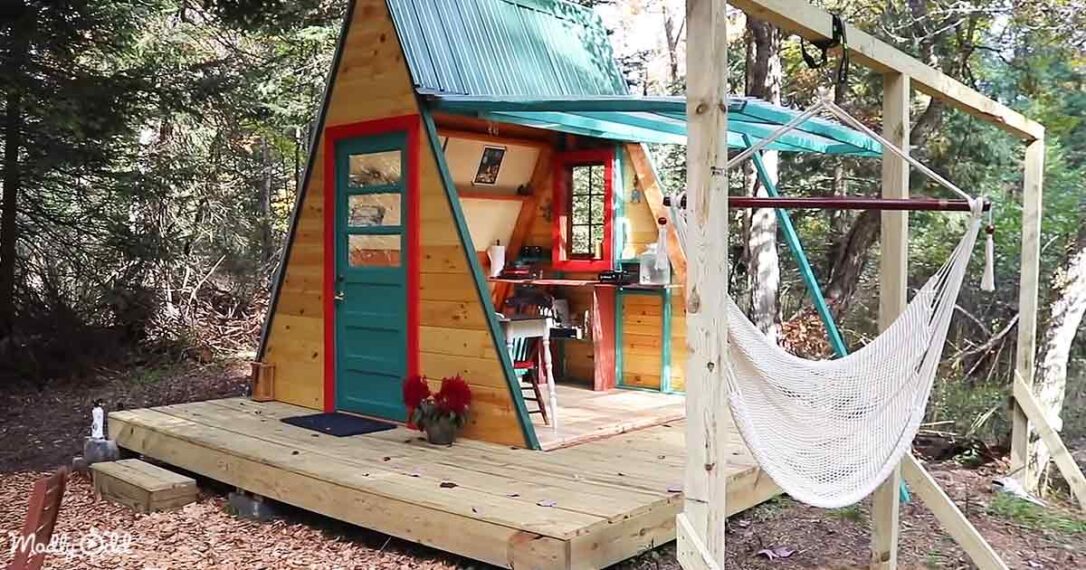 Woman builds off-grid tiny home cabin of her dreams – Madly Odd!