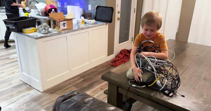 6-year-old nonverbal boy with autism finds joy in playing with cables ...