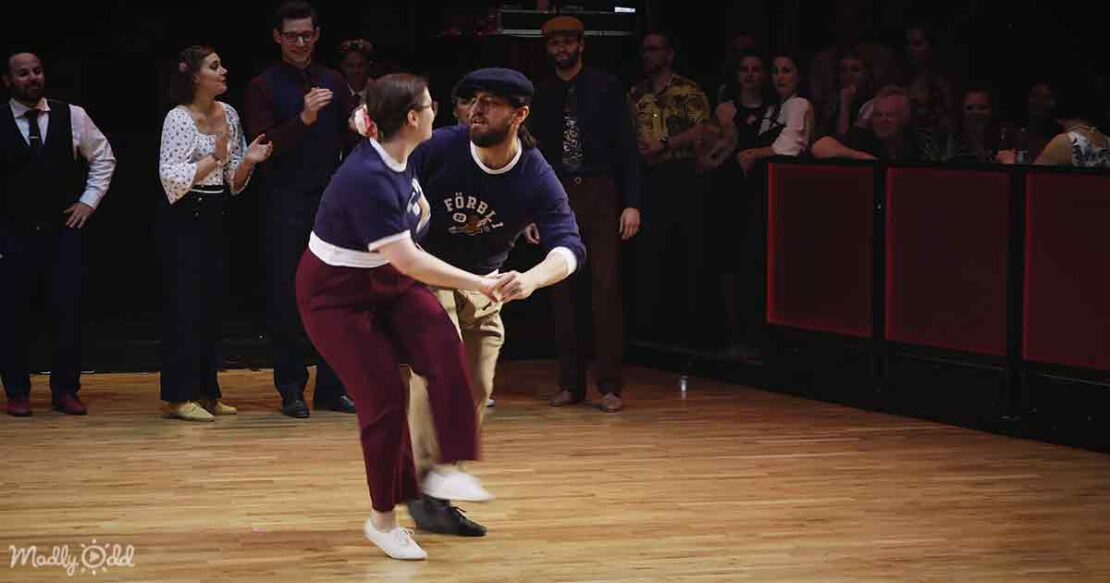 Swing dancing duo sizzles, twirling into hearts with electrifying moves ...