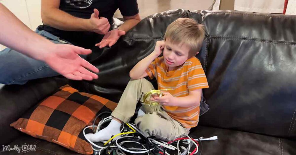 6-year-old nonverbal boy with autism finds joy in playing with cables ...