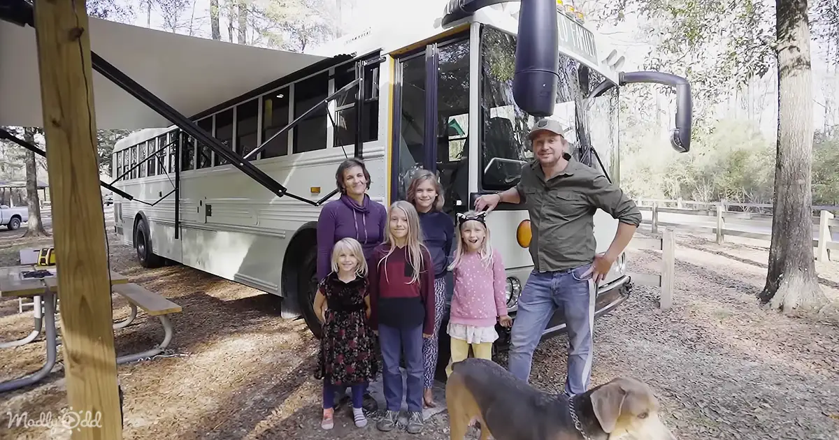 Family of Six Transforms School Bus Into Dream Home on Wheels