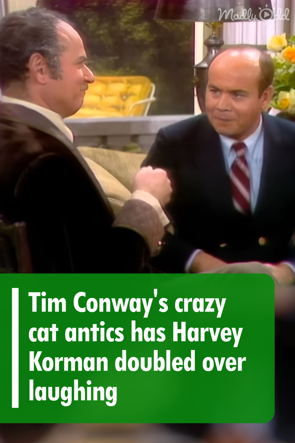Tim Conway’s crazy cat antics has Harvey Korman doubled over laughing